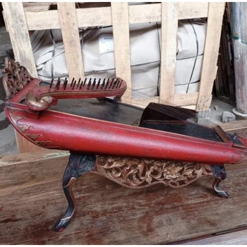 Jual Alat Musik Sitar Ukir Kayu Jawa Red Antik Lawas Jadul Tua - Kota ...