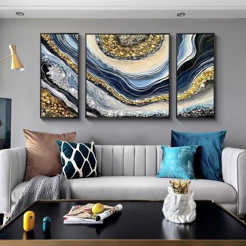 Jual lukisan abstrak modern panel frame dinding hiasan - Tanpa Bingkai ...