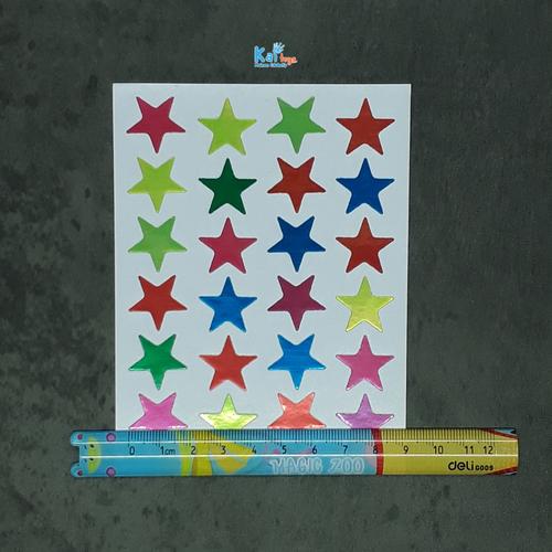 Jual Stiker Bintang 1 PACK (10lembar) Sticker Gold Silver Warna Love ...