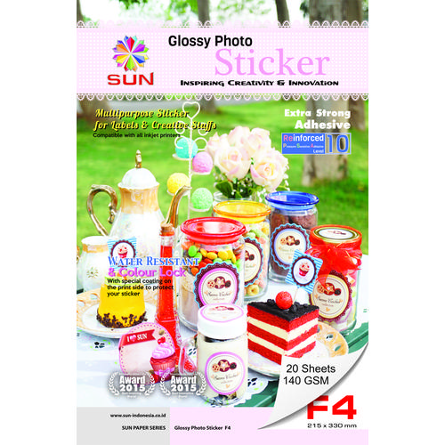 Jual Kertas Sticker - SUN Next Generation Glossy Photo Sticker 140 Gsm ...