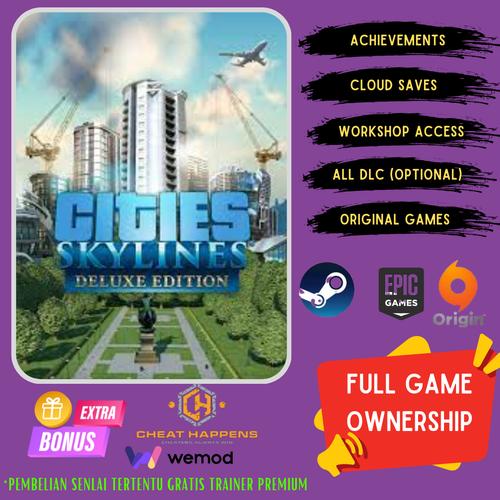 Jual Cities Skylines Deluxe - Game PC Original - Full Owned + DLC - DVD-DL Base - Kota Denpasar ...