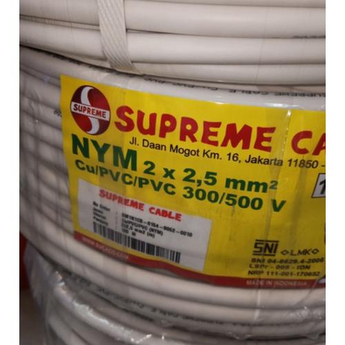 Jual Kabel NYM 2x2.5mm 2x2,5mm SUPREME 100m (Meter) / Roll Putih - Jakarta Barat - Pasar Jaya ...