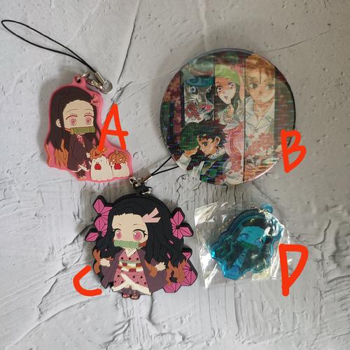 Jual official merch kimetsu no yaiba acrylic stand rubber key nezuko ...