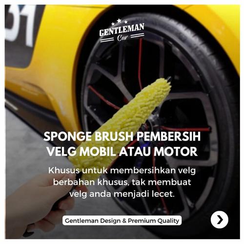 Jual Sikat Sponge Brush Khusus Pembersih Cuci Velg Ban Mobil Motor Car ...