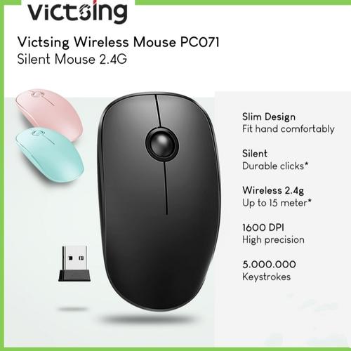Jual Victsing PC071 Wireless Mouse Silent Click - Merah Muda - Jakarta ...