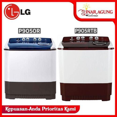 Promo LG MESIN CUCI 2 TABUNG P9050R P 9050R [9KG] GARANSI RESMI - 9050R ...