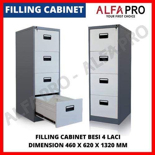 Jual Filling Cabinet 4 Laci Filling Cabinet Besi 4 Susun Lemari Cabinet ...