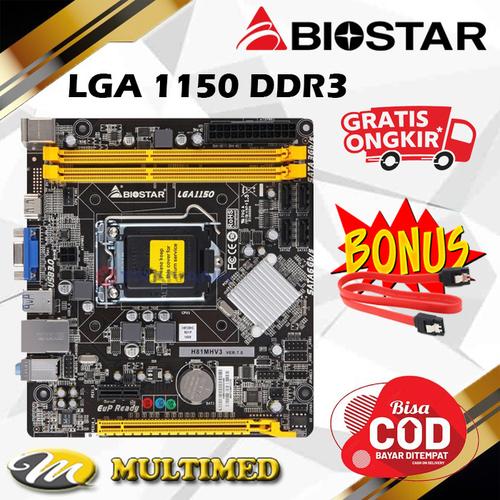 Jual Mainboard Motherboard Mobo LGA 1150 H81 DDR3 Biostar Haswell - ECS ...