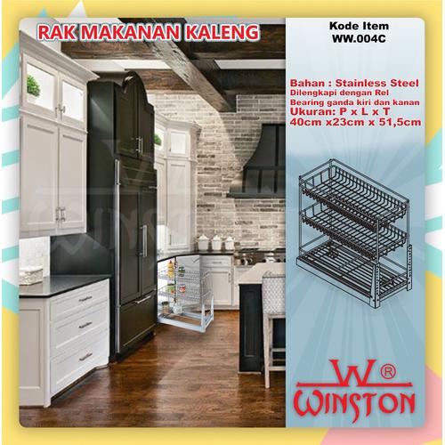 Jual Rak Tarik Dapur Stainless Winston WW 004 C for Kitchen Set Cabinet ...