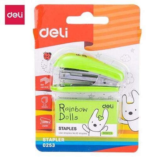 Jual STAPLER STAPLES SET ISI MINI KECIL NO.10 DELI 0253 LUCU WARNA ...