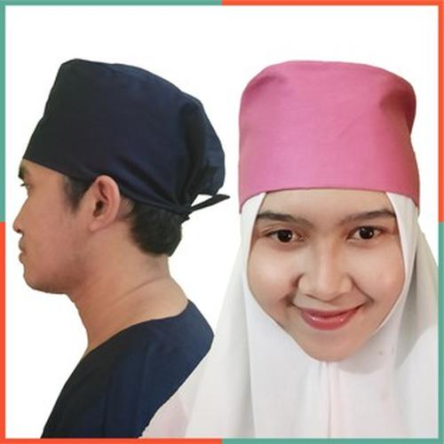 Jual Head Cap Topi Operasi Bedah Medis Perawat Dokter - Maroon - Kab ...