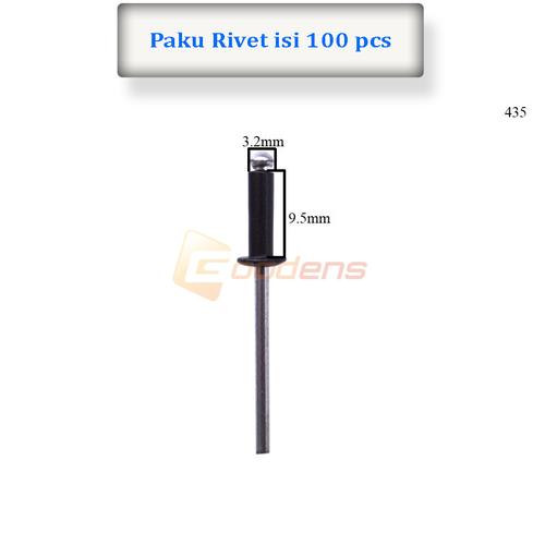 Jual Paku Rivet Paku Keling 435 Warna isi 100 pcs - putih- plastik ...