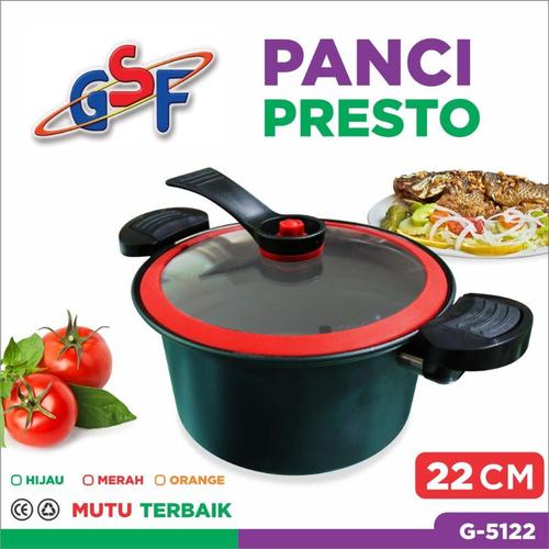 Jual GSF Panci Presto Masak Aluminium 22 Cm Pressure Cooker 3.5 Ltr ...