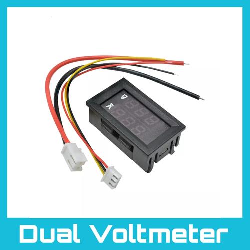 Jual Dual voltmeter Amperemeter DC Digital LED 0.28 100V 10A Combo ...