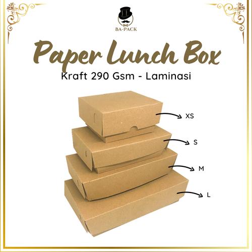 Jual Kotak Makan Kertas Paper Lunch Box Makanan Kraft Laminasi - M ...