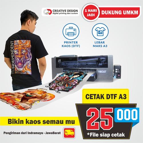 Jual Cetak Sablon DTF A3 Transfer Film Powder - Print Full Colour CMYK ...