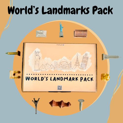 Jual World's Landmarks Pack Paket Learning Kit Montessori Miniatur ...