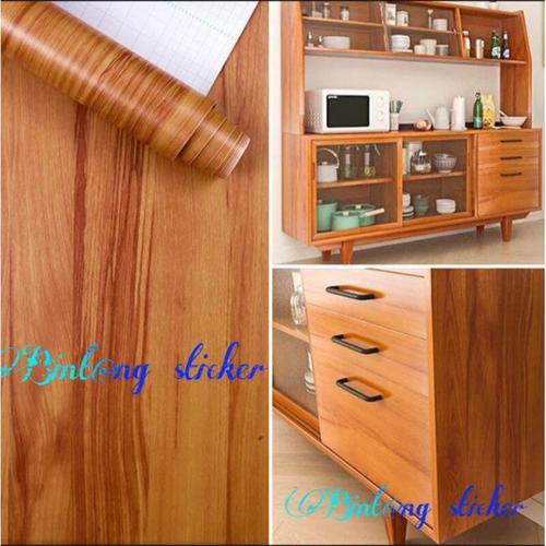 Jual Wallpaper Stiker Lemari Kayu Walpaper Sticker Meja Motif Serat ...