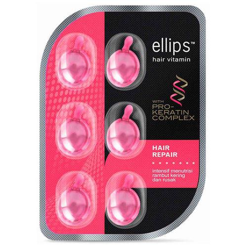 Jual Ellips Hair Vitamin Keratin Hair Repair Blister (6 Capsules @1ml ...