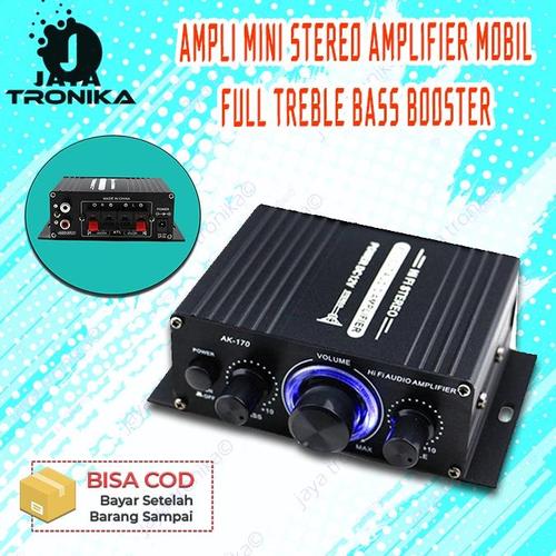 Jual AMPLI MINI STEREO AMPLIFIER MOBIL TRUK BUS FULL TREBLE BASS ...