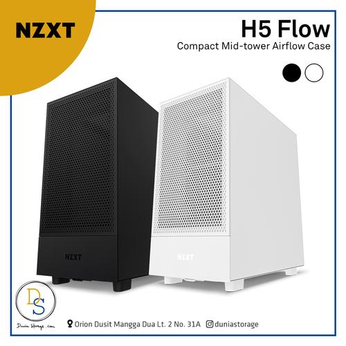 Promo NZXT H5 Flow Compact ATX Mid Tower Airflow Case Cicil 0% 3x ...