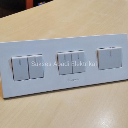 Jual SAKLAR 3 GANG ENGKEL DAN DOUBLE SERI PANASONIC STYLE WHITE PUTIH ...