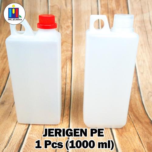 Jual Jerigen 1 liter / botol jirigen 1000 ml Putih - 1 pcs - Putih ...