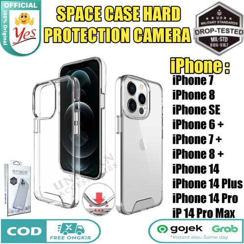 Promo Space Case IPHONE 6 7 8 + SE 14 Pro Max Plus Casing Military Acrylic - iP 14 Pro Max ...