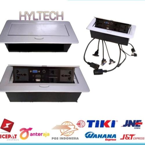 Jual BOX FLOOR SOKET LANTAI/MEJA 2 COLOKAN LISTRIK,HDMI,VGA,USB,RJ 11 ...