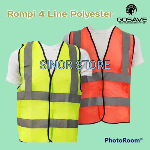 Jual Rompi Safety Polyester HIJAU Safety Vest Proyek Polyster Polister ...