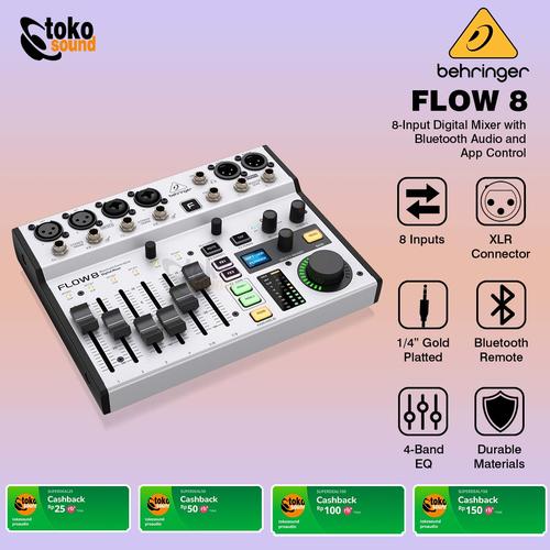 Jual Behringer FLOW 8 8 Input Mixer Digital USB Audio Interface ...