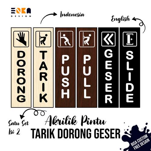 Jual akrilik tarik dorong pintu push pull sign geser uk 5 x 20 cm - TDG ...