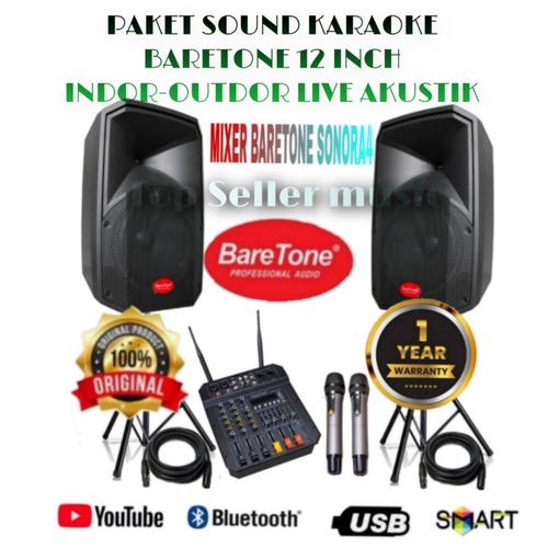 Jual PAKET SOUND SYSTEM BARETONE 12 INCH AKTIF BUAT KARAOKE, LIVE ...