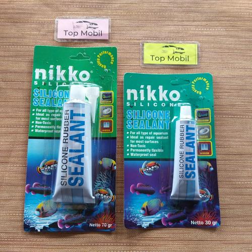 Jual Lem Sealent Silicone Rubber Nikko Warna bening 30 gr 70 gr - 30 ...
