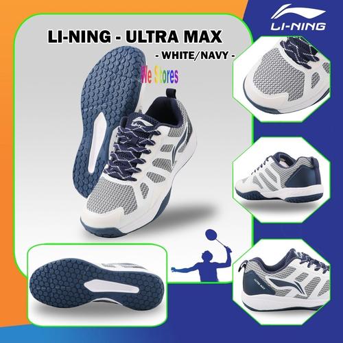 Jual LINING Ultra Max Sepatu Bulutangkis Badminton Shoes - White Navy ...
