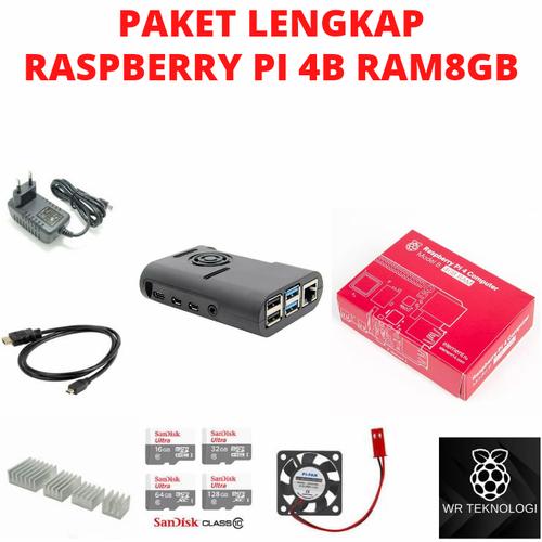 Jual Paket Lengkap Raspberry Pi 4B Ram 8GB Siap Pakai - 64GB - Kota ...