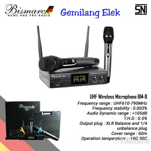 Jual Mic Wireless BISMARCK BM 8 Original Garansi - Jakarta Barat - Gemilang Elek | Tokopedia