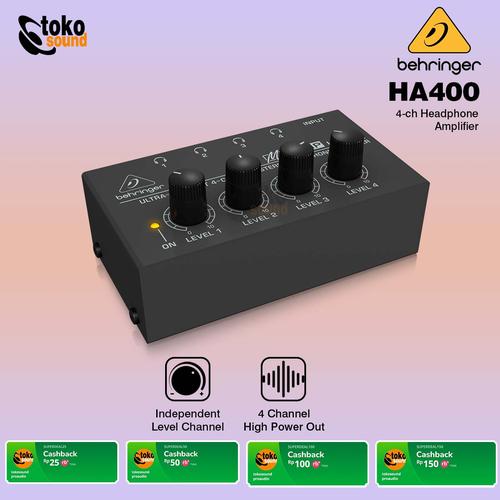 Jual Behringer HA400 HA 400 - 4 Channel Stereo Headphone Amplifier ...
