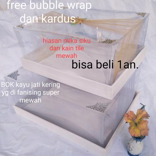 Jual BOX/KOTAK HANTARAN PERNiKAHAN/BOX SESERAHAN KAYU JATI-Duco Putih ...