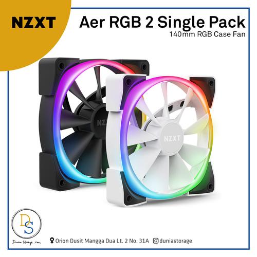Jual NZXT AER RGB 2 Single 140mm RGB Fan Case HF-28140-B1 - MATTE BLACK ...
