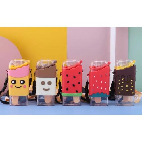 Jual Botol Minum Anak Sedotan Tali Panjang Botol bentuk Ice Cream BM216 ...