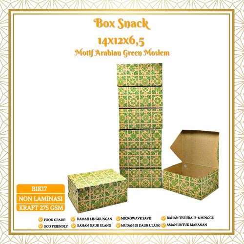 Jual Box Snack Dus Kue Snack Box Dus Roti Kotak Snack (B1K17-14X12X6.5 ...