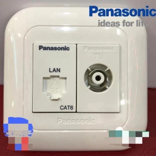 Jual panasonic stop kontak arde telp data inbow stop kontak - CAT6+CAT6 ...