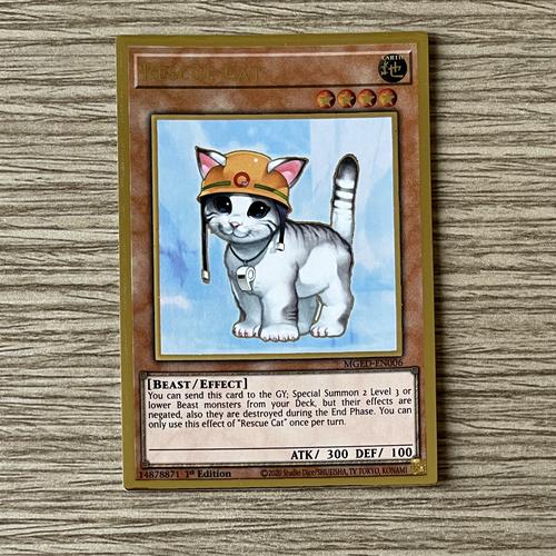 Jual YuGiOh Rescue Cat MGED Premium Gold Rare - US Print - Kota ...