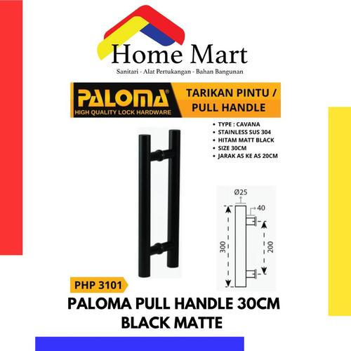 Jual Paloma Pull Handle Gagang Pintu Black Matte - 30CM - Jakarta Timur ...