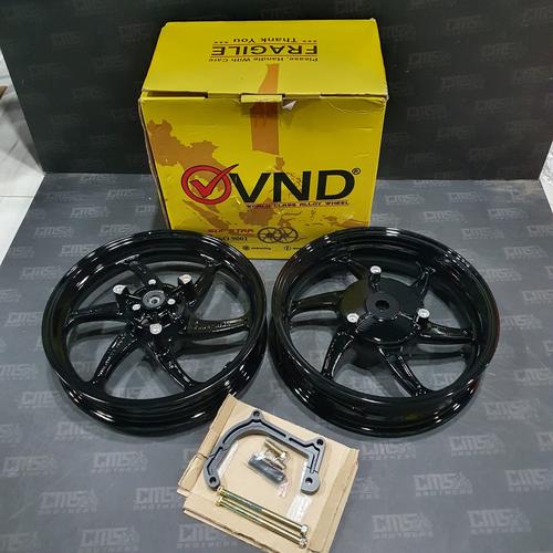 Jual Velg Velek VND Six Star R14 Disc Belakang Yamaha Aerox 155 Hitam ...