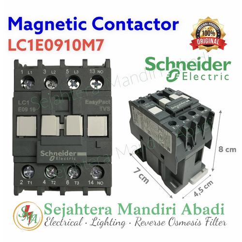 Jual Kontaktor Schneider LC1E0910M7 Coil 220Vac 3 Phase Magnetic ...