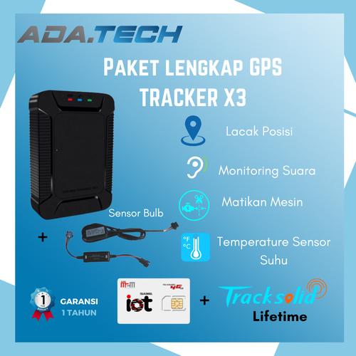 Jual Paket GPS Tracker X3 + Simcard IOT M2M + Tracksolid Lifetime + Sensor - Jakarta Utara ...