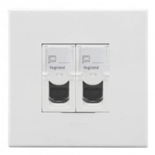 Jual DUAL DOUBLE Stop Kontak Outlet Data LAN UTP cat5e RJ45 Legrand ...