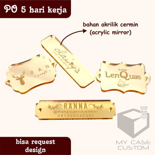 Jual LABEL HIJAB ACRYLIC / LABEL AKRILIK / LABEL JILBAB / BRAND MERK ...